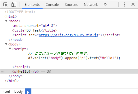 D3.js v4/v5 入門② – 要素の追加方法 (append) – データビジュアライゼーション・ラボ